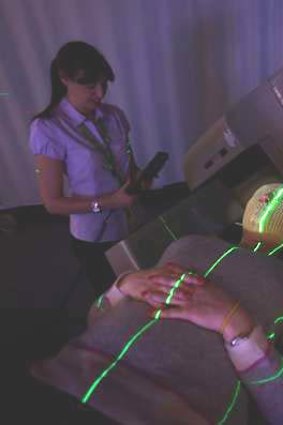Microbeam of light for tumour patients