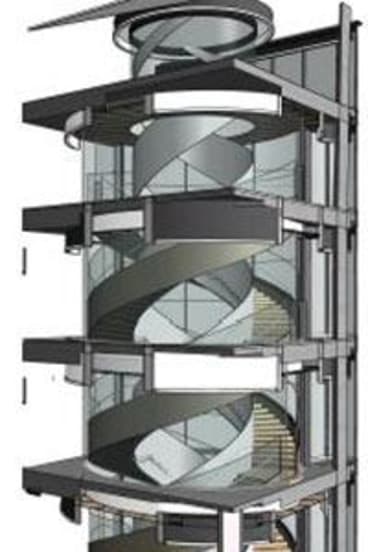 'Quite fun': Double helix puts a new twist on UTS staircase design