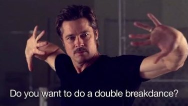 Brad Pitt and Jimmy Fallon face off in breakdancing skit