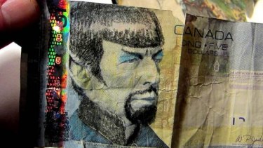 Mr Spock immortalised on Canadian banknotes