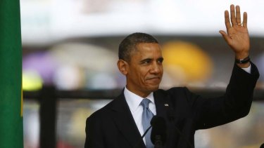 Barack Obama farewells Nelson Mandela at Johannesburg memorial