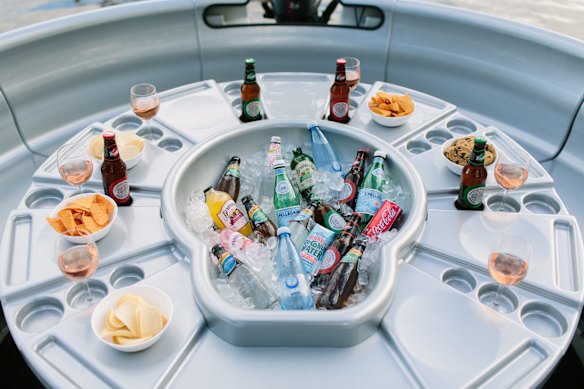 BBQ Buoys: Party on the River Torrens in Adelaide on a giant donut