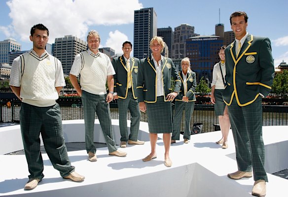 Past Australian Olympic and Commonwealth team uniforms