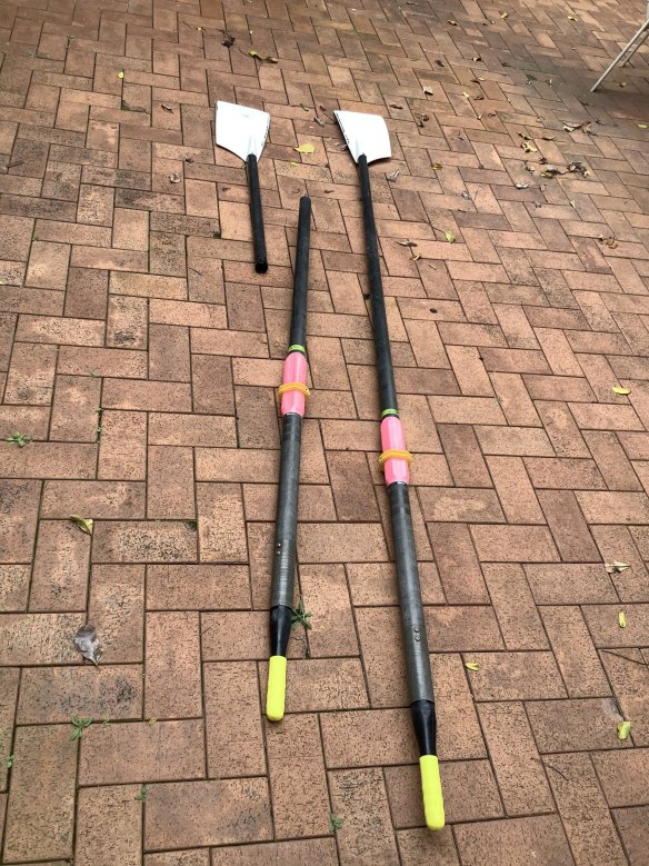 Owner comes forward after broken oars pulled from Brisbane River