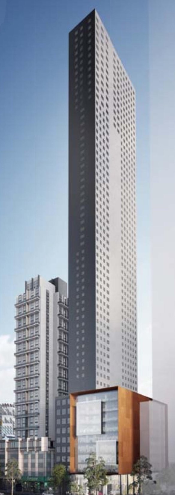 Twisted skyscraper makes way for straight design on Franklin Street