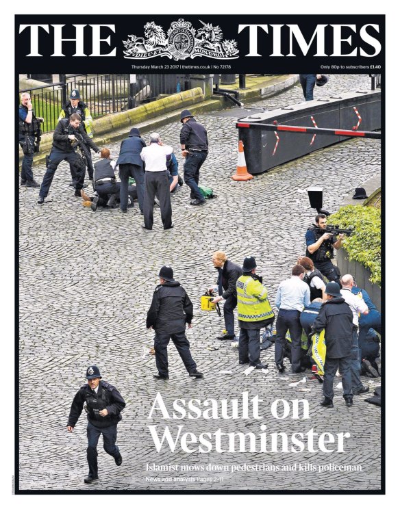 London terror attack: 'Attack on democracy' the theme of newspaper ...
