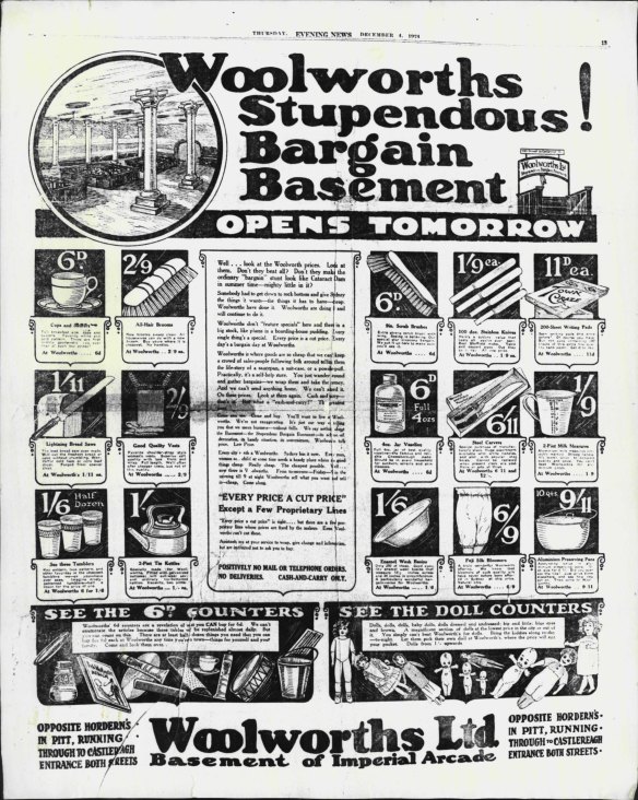 From the Archives, 1924: The first Woolies was born in a city basement