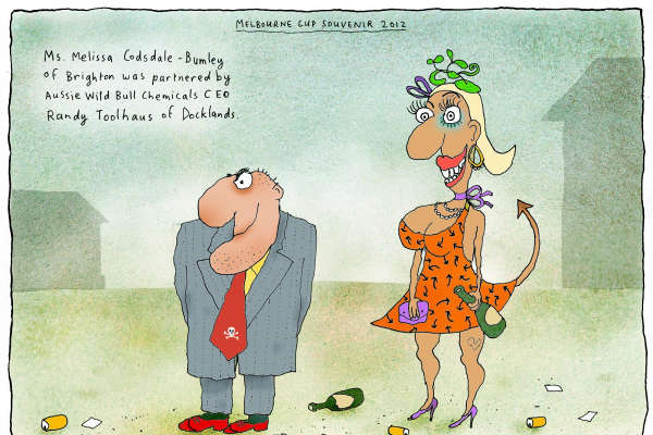 A touch of Leunig humour for Spring Racing Carnival