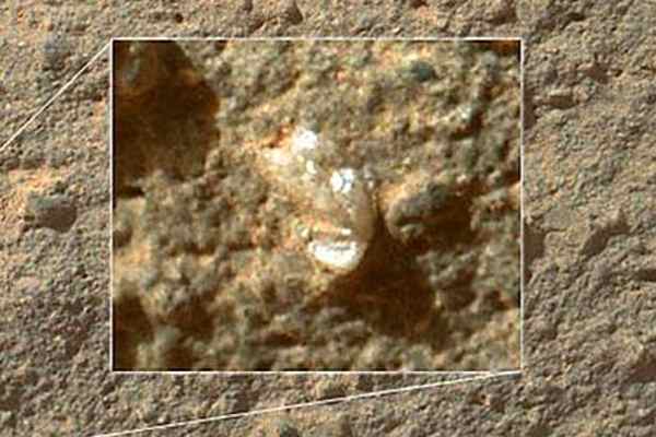 Martian 'flower' uncovered by Mars rover