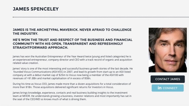 Stop press! Vocus' Spenceley has a sense of humour