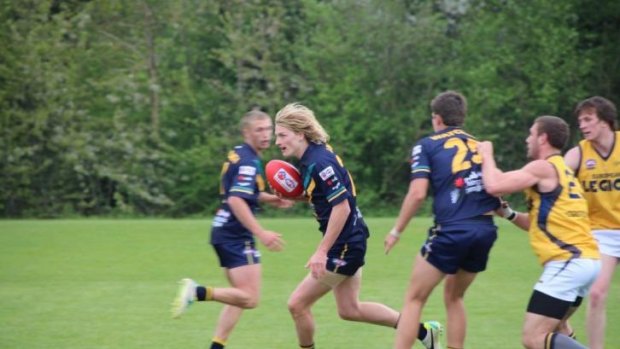 Tom Lamb stars in AIS-AFL Academy's victory over European Legion