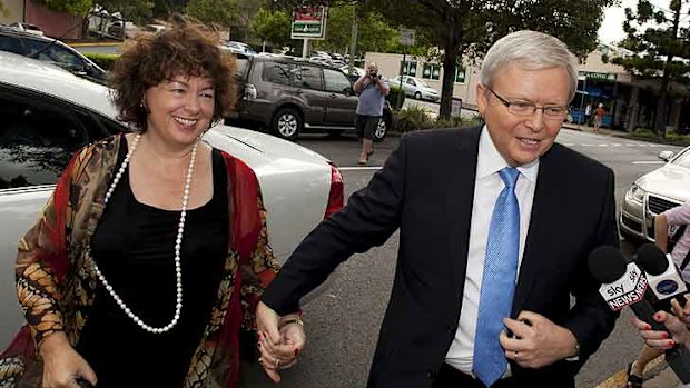 Kevin Rudd reflects on family during church appearance