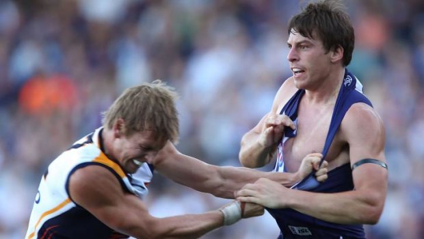 Nick Suban celebrates 100 games with Fremantle