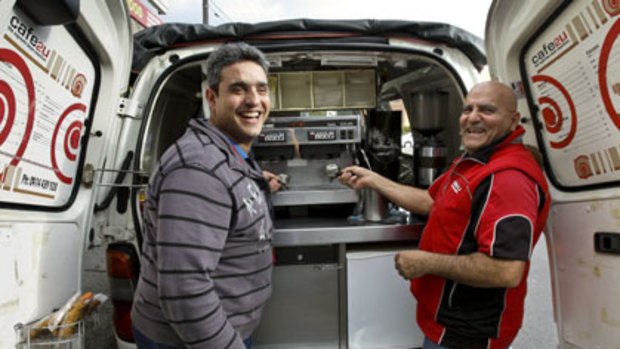 Coffee van rides to the rescue to fix a long black on the north shore