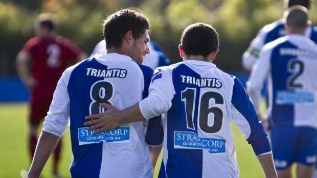 Peter Triantis and Chris Triantis go head to head in FFA Cup clash