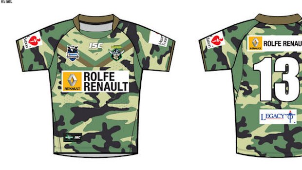 Raiders to adopt camo kit for Anzacs