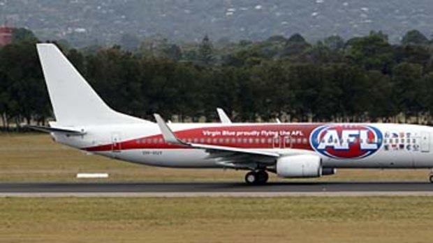 Virgin Blue launches AFL plane amid controversy