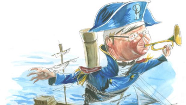 Captain Rudd's preferred course - a little to the right