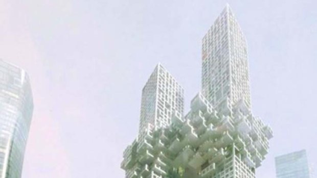 Developer to keep 'Twin Towers' design