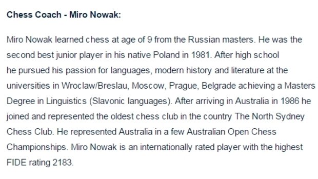 North Sydney chess tutor Miro Nowak pleads not guilty to indecently ...