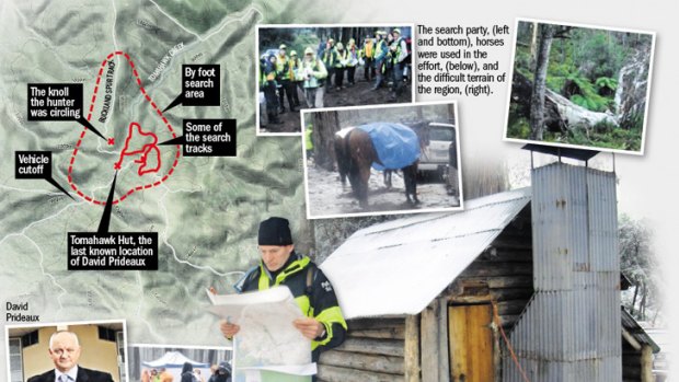 Snow covers clues to prison chief David Prideaux's mountain mystery