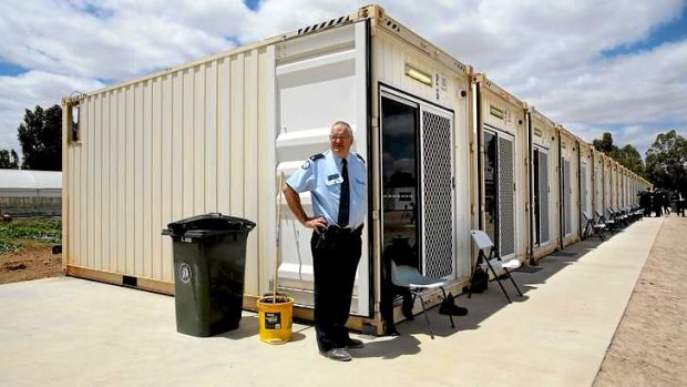 Prisoners moved into shipping containers