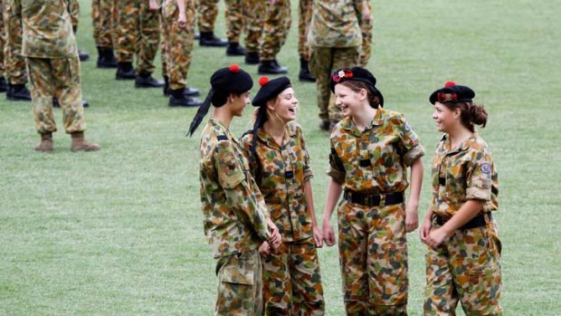 Girls ready, willing and able to disrupt the pattern in army cadets