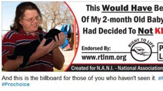 Jilted ex-boyfriend puts up abortion billboard