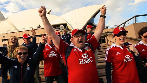 Lion pride: thousands of rugby fans descend on city