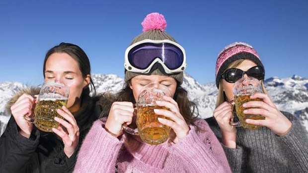 Binge drinking and booze blackouts at the snow