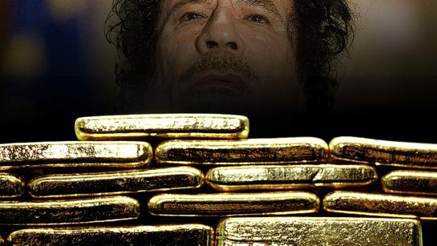 Gaddafi sitting on 143 tonnes of gold in Libya: report