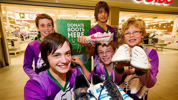 Kids come forward for end-of-season big boot-up