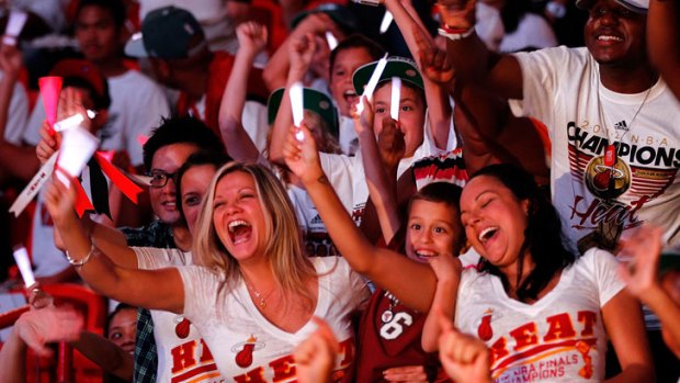 All hail the Heat as Miami players, fans celebrate