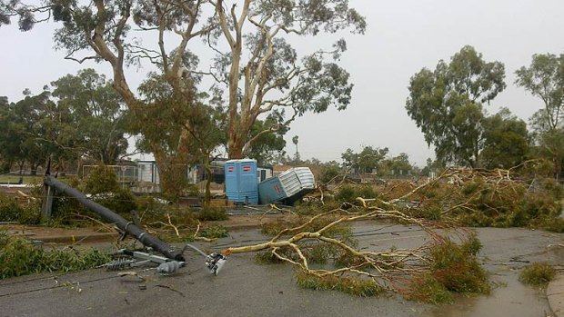 Freak storm causes damage across Perth