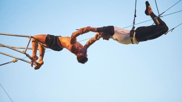 High flying trapeze brings thrills to Scarborough Beach