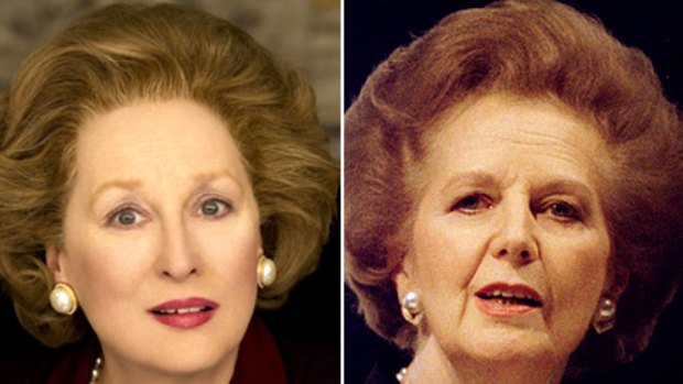 Meryl Streep transformed into Margaret Thatcher