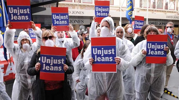 Protesters target Just Jeans