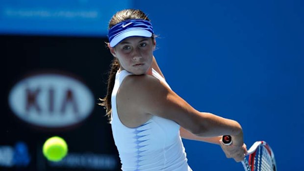 Talent's clearly in the genes as Bernard's sister takes her first shot ...