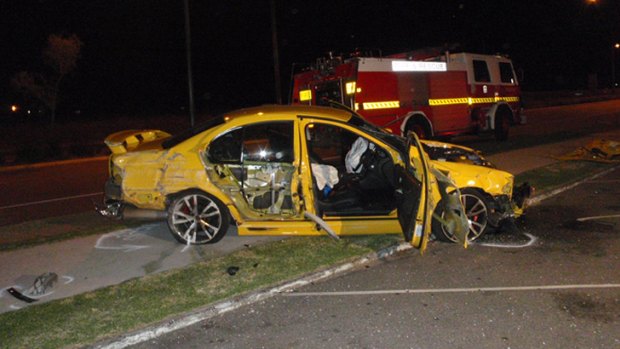 P-plater crashes $40,000 car into shops