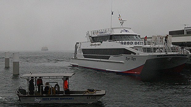 Protesters greet Manly Fast Ferry