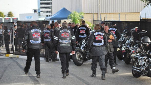 Rebels bikies ride out of Perth