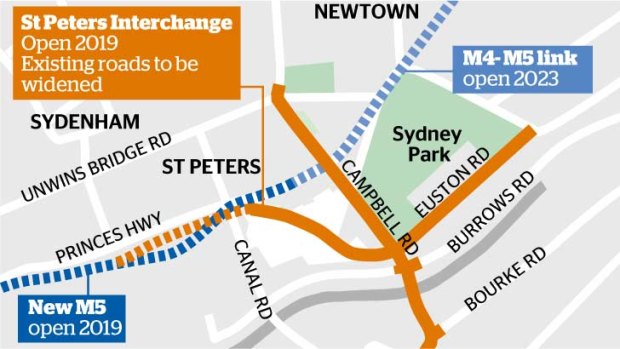 Six-lane M5 East tunnels to emerge at St Peters