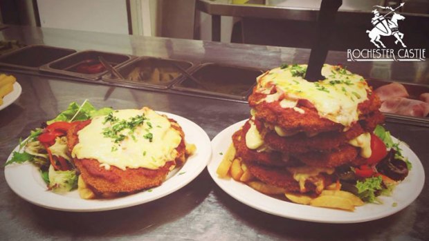 Holy schnitzel! 'Clive Parma' challenge a hit on pub menu