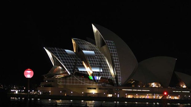 Dramatic visuals beam on to the Opera House 'stage'