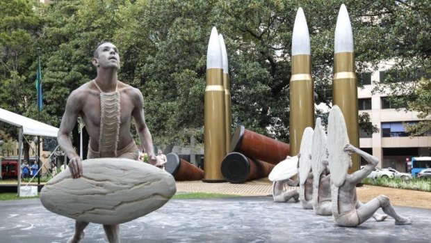 Tony Albert's 'confronting' tribute to Indigenous Diggers unveiled in ...