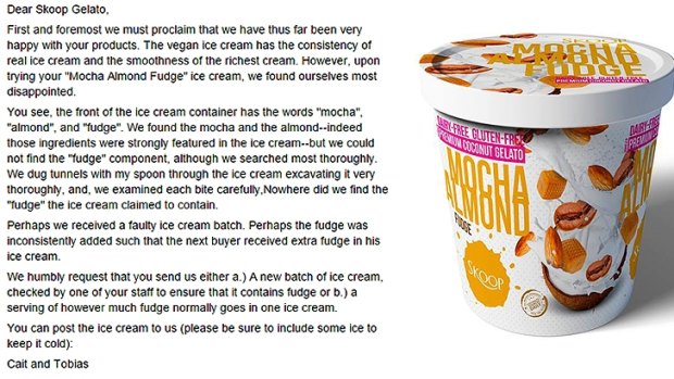 Skoop melts Freo hearts with response to mock 'complaint' about ice-cream