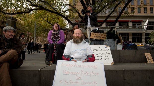 Homeless protesters say they are not moving until housing is provided