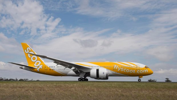 Budget airline Scoot brings Boeing 787 Dreamliner to Melbourne