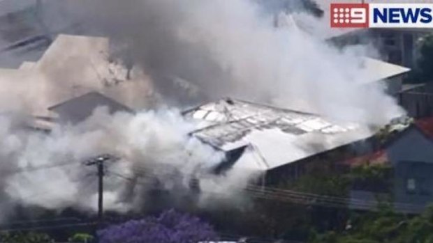 Wynnum house goes up in flames