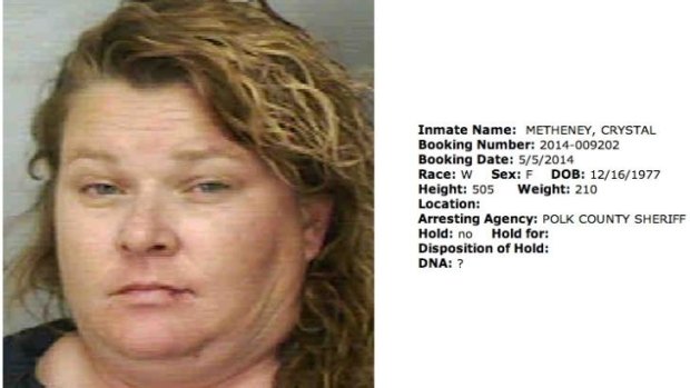 Police arrest a woman called Crystal Metheney